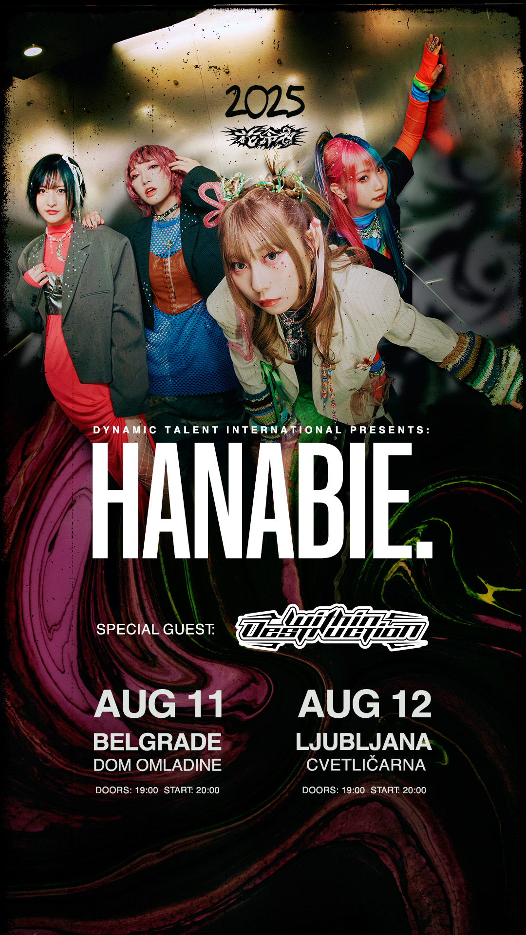 HANABIE. у Белграді та Любляні | Серпень 2025 | Квитки на FCA.ua